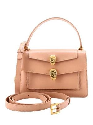 BVLGARI Alexander Wang Serpenti Forever Top Handle Shoulder Bag Leather Small - White
