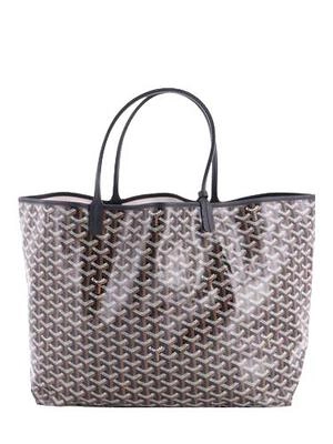 Goyard Saint Louis Tote Coated Canvas Gm - Black
