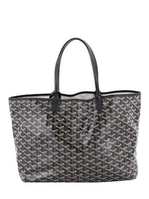 Goyard Saint Louis Tote Coated Canvas Pm - Black