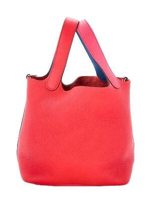 Hermès Picotin Lock Bag Tricolor Clemence Pm - Red