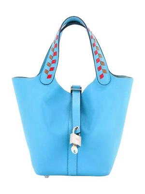 Hermès Picotin Lock Bag Tressage Epsom Pm - Blue