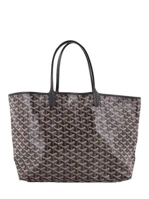 Goyard Saint Louis Tote Coated Canvas Pm - Black