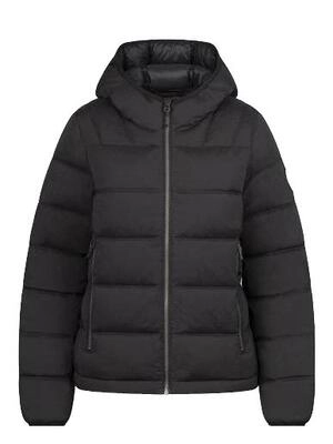TRESPASS Rollins Hooded Jacket With Zip Up And Padded Baffles - Black