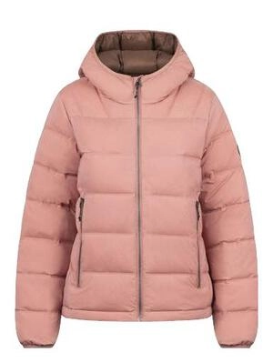 TRESPASS Rollins Hooded Jacket With Zip Up And Padded Baffles - Clay
