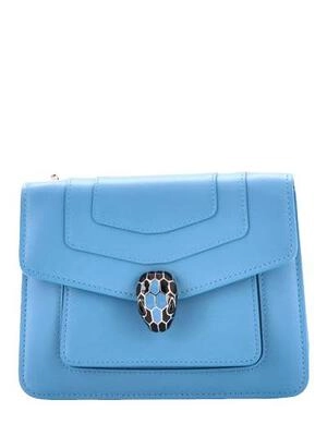BVLGARI Serpenti Forever Square Shoulder Bag Leather Small - Blue
