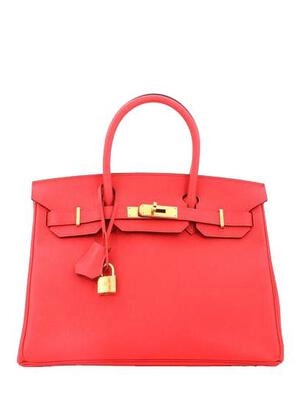 Hermès Birkin Handbag Epsom With Gold Hardware 30 - Red