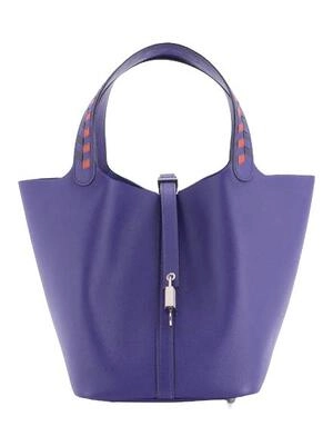 Hermès Picotin Lock Bag Tressage Epsom Mm - Blue