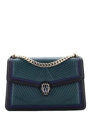 BVLGARI Serpenti Forever Shoulder Bag Quilted Leather Small