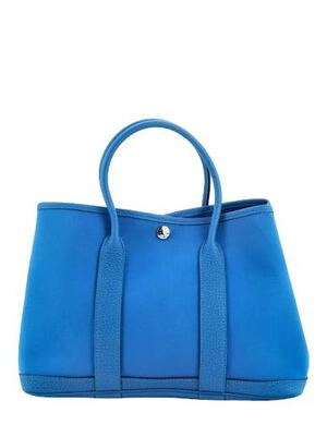 Hermès Garden Party Tote Toile And Leather 30 - Blue