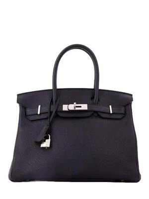Hermès Birkin Handbag Togo With Palladium Hardware 30 - Black