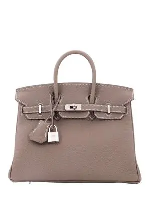 Hermès Birkin Handbag Togo With Palladium Hardware 25 - Grey