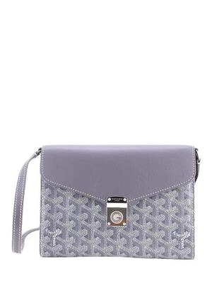 Goyard Chypre Wallet On Strap Coated Canvas With Leather - Grey