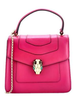 BVLGARI Serpenti Forever Top Handle Bag Leather Medium - Pink