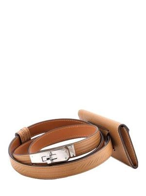 Hermès Quadrige Kelly Pocket Belt Leather Thin - Beige