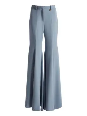 Zuhair Murad Light Cady Maxi Flared Bottoms/pants - Light Blue