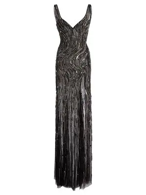 Zuhair Murad Embellished Tulle Gown - Black