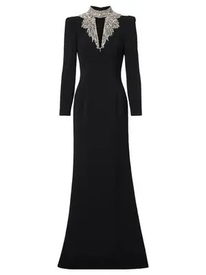 Jenny Packham Embellished Gown - Black