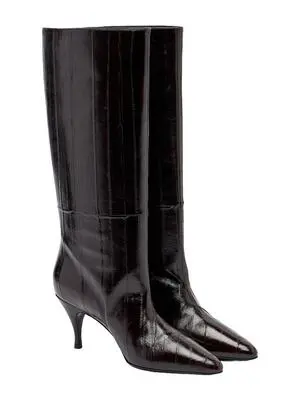 HERBERT LEVINE Silhouette Leather Knee-high Boots - Brown