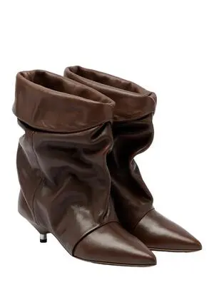 Isabel Marant Étoile Edrik Leather Ankle Boots - Brown