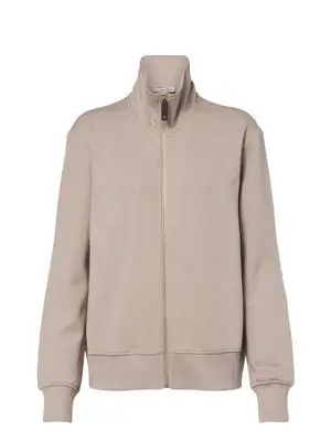 Max Mara Cotton-blend Zip-up Sweatshirt - Beige