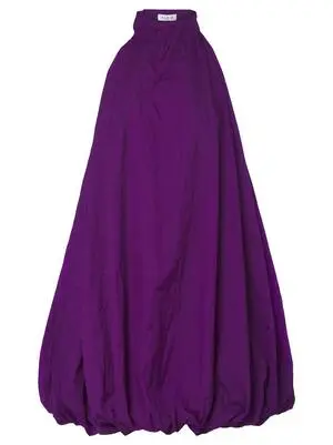 Alaïa Halterneck Balloon Hem Mini Dress - Purple