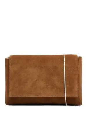 Nour Hammour Zeina Suede Shoulder Bag - Brown