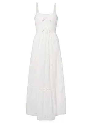 Ulla Johnson Constance Broderie Anglaise Midi Dress - White