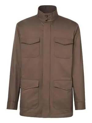 Canali Technical Field Jacket - Brown