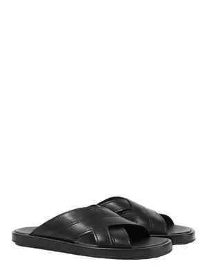 TOD'S Leather Sandals - Black