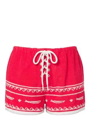 Posse Cody Cotton Terry Shorts - Red