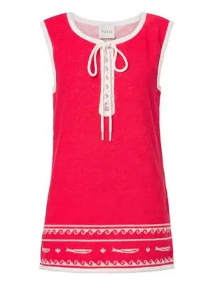 Posse Cody Cotton Terry Minidress - Red