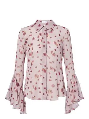 MARKARIAN Wilma Floral Chiffon Shirt - Pink
