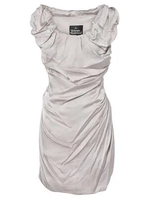 VIVIENNE WESTWOOD Ginnie Amber Draped Mini Dress - Grey