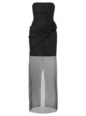 Carolina Herrera Silk Faille And Organza Gown - Black