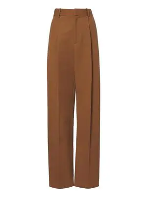 TOD'S Cotton Wide-leg Trousers - Brown