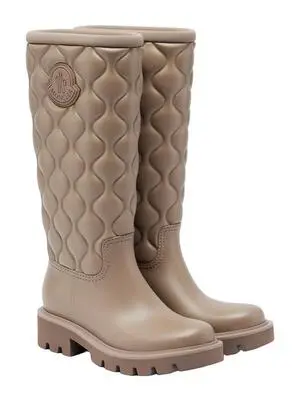 Moncler Quilted Rain Boots - Beige