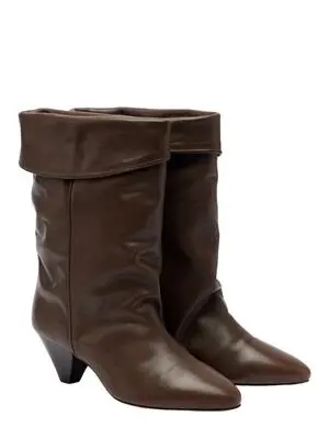 Isabel Marant Étoile Dalby Leather Ankle Boots - Brown