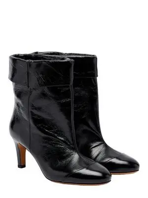 Isabel Marant Étoile Eldra Leather Ankle Boots - Black