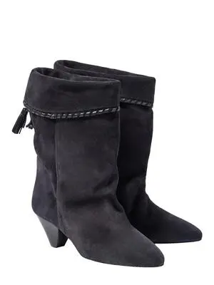 Isabel Marant Étoile Dalby Suede Ankle Boots - Black