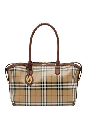 Burberry Check Medium Tote Bag - Beige