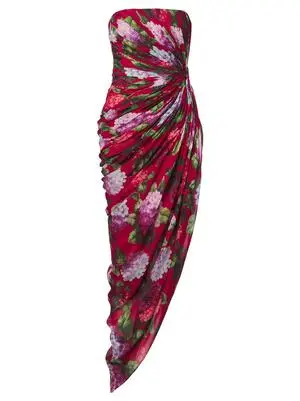 Carolina Herrera Floral Silk Chiffon Bustier Gown - Multicoloured