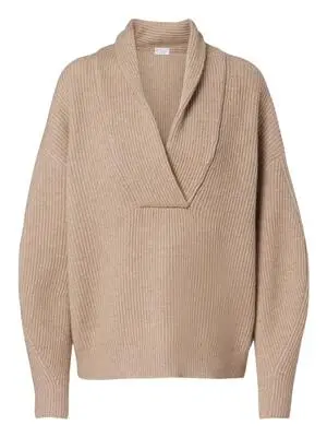 Brunello Cucinelli Ribbed-knit Cashmere Sweater - Brown