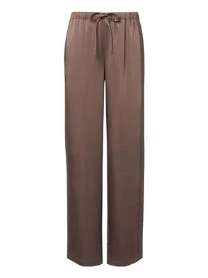 Vince Crêpe Wide-leg Pants - Brown