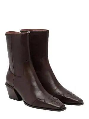 Paris Texas Bettina Leather Ankle Boots - Brown