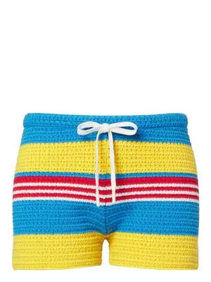 Posse Tammy Striped Cotton Shorts - Multicoloured