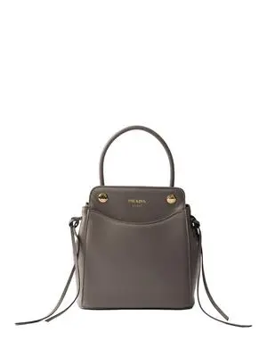 Prada Mini Leather Handbag - Grey