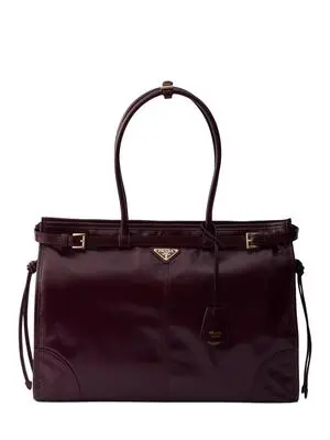 Prada Bonnie Extra-large Leather Bag - Red
