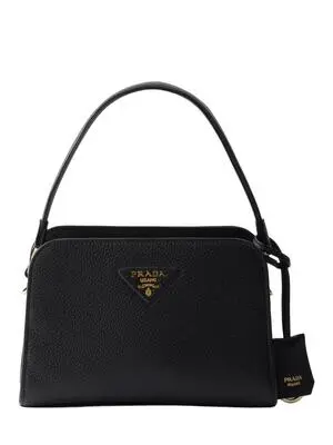 Prada Leather Mini Handbag - Black