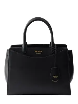 Prada Prelude Medium Leather Handbag - Black
