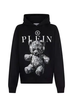 Philipp Plein Philipp Plein Teddy Dollar Embellished Hoodie Black